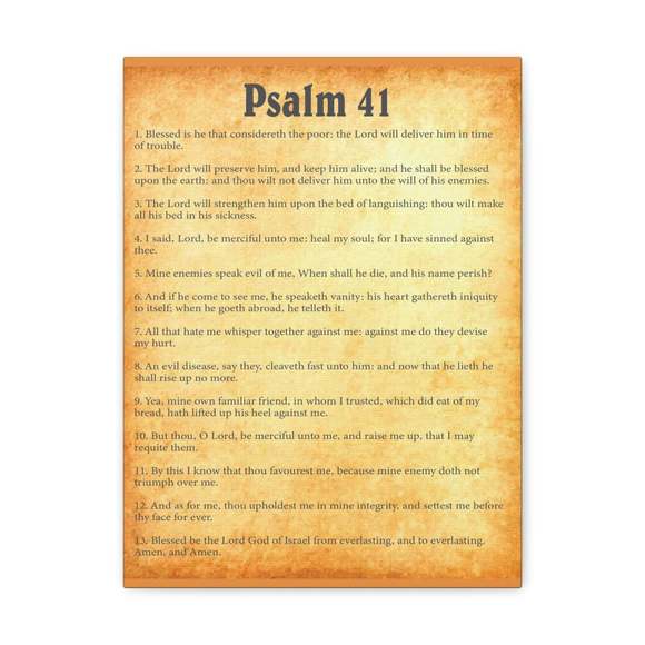 Express Your Love Gifts | Art | Scripture Sign Psalm 4 Chapter Gold Bible Canvas Christian Wall ...